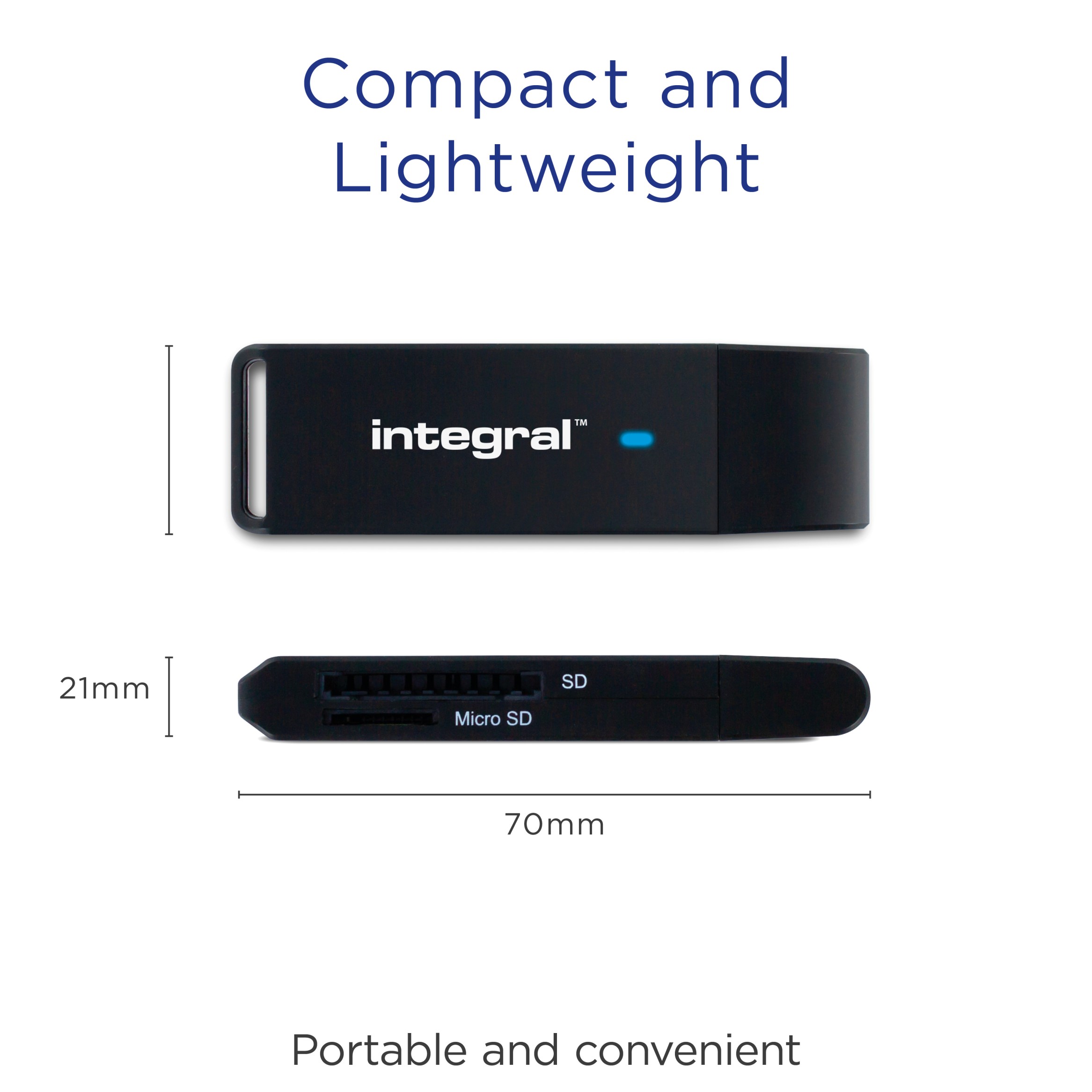 Dual-Slot MicroSD & SD USB C 3.0 Memory Card Reader
