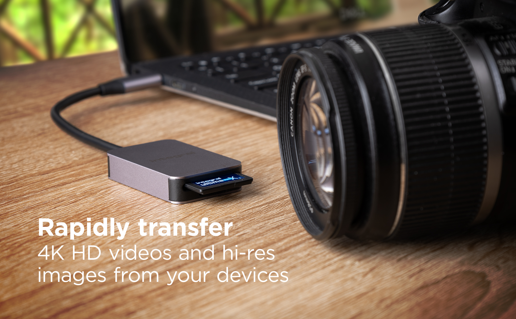 Dual Slot UHS-II SD & UHS-I microSD USB-C Memory Card Reader