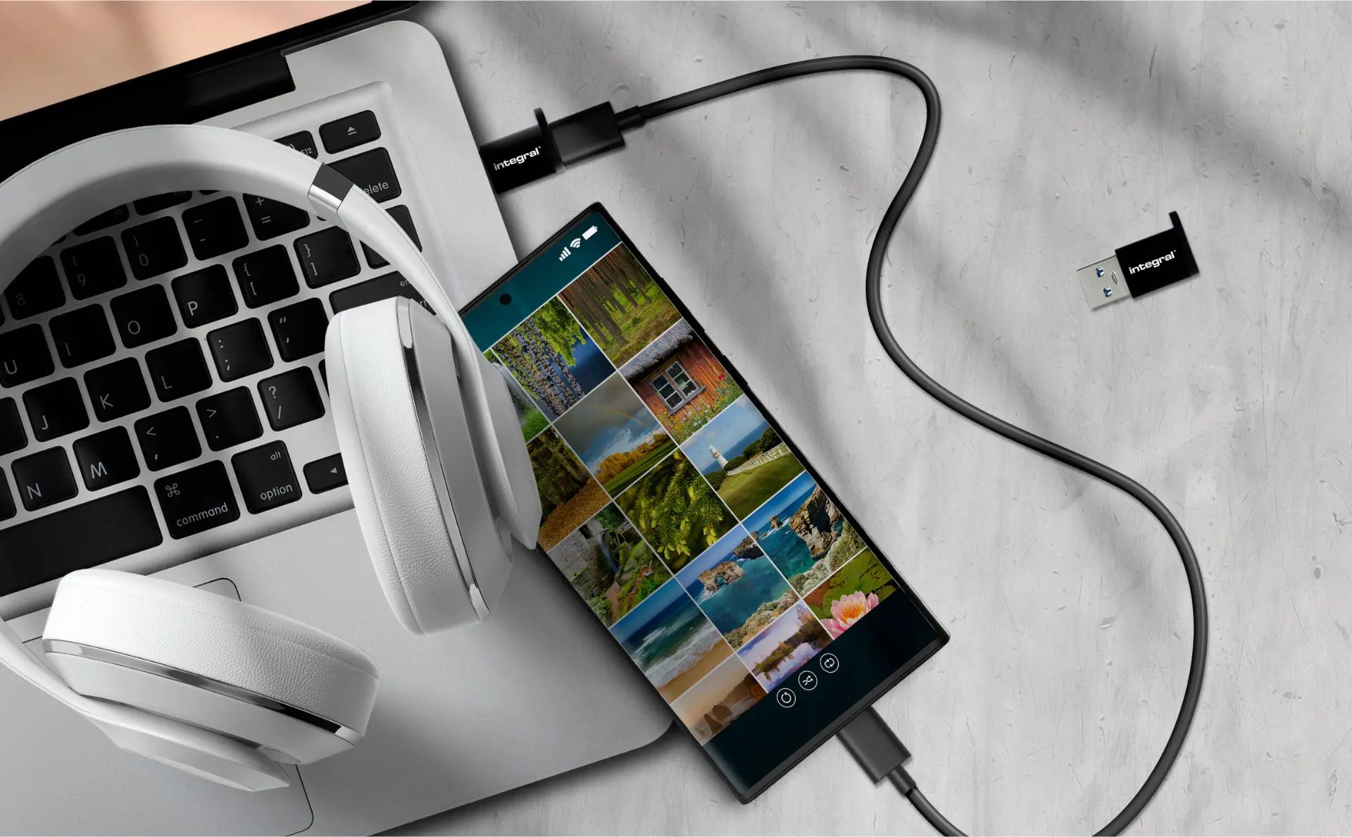 2-Pack USB C to USB A 3.0 Converter Adapter | Integral Memory